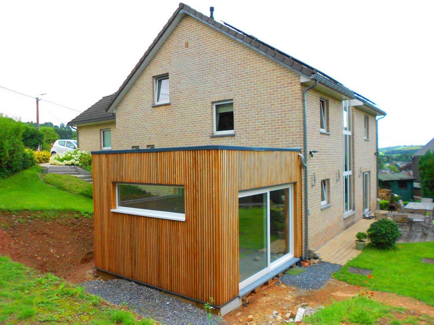 Annexe pour un espace sauna à Waremme en Belgique